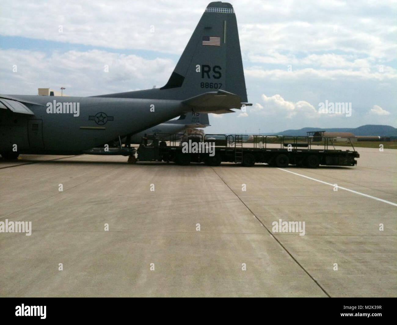 Fire fighting equipment loaded onto Air Force plane by EUCOM Stock ...