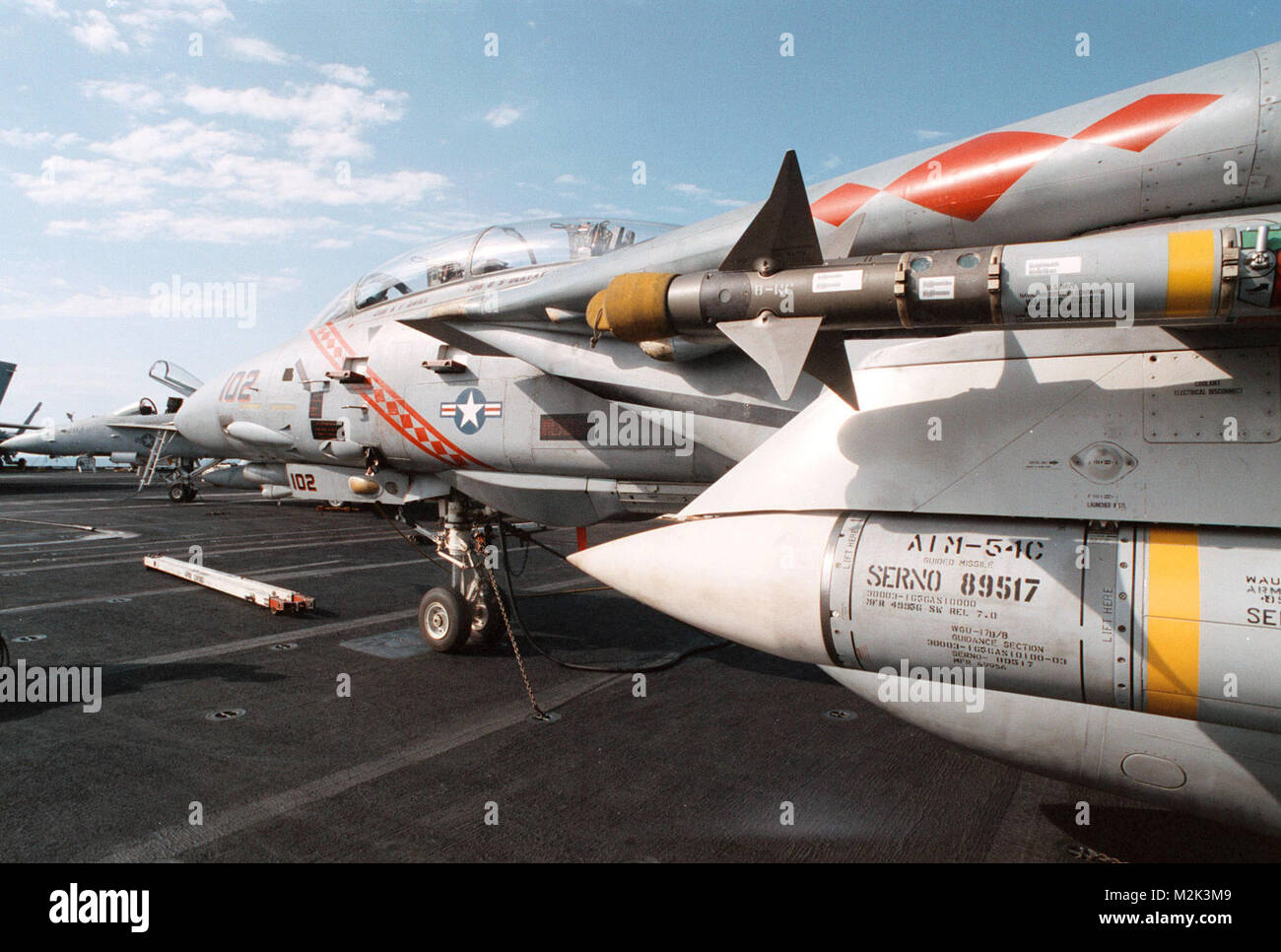 980218-N-0507F-002 ABOARD USS GEORGE WASHINGTON (Feb. 18, 1998) -- An F ...