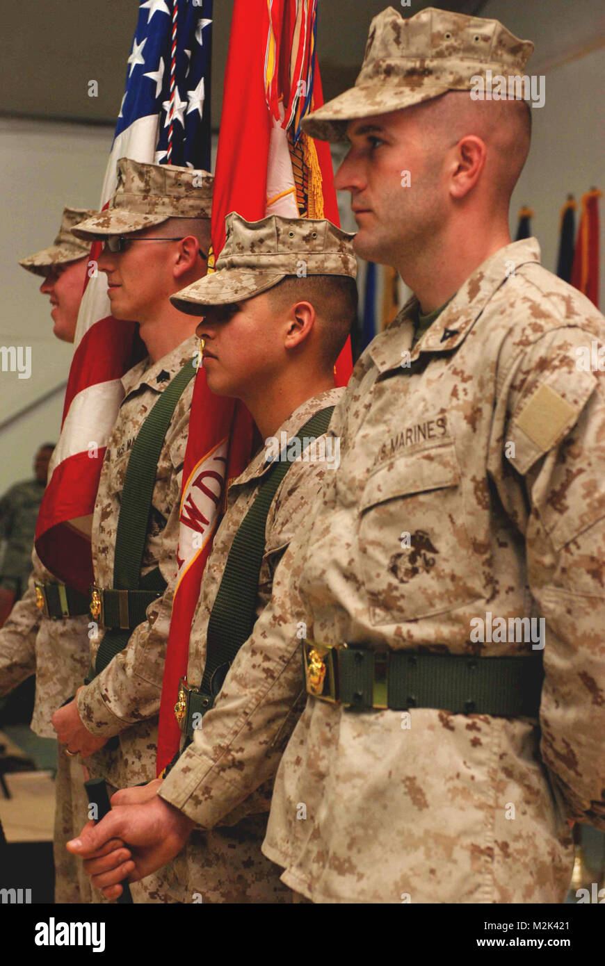 Marine Color guard by 1st Armored Division and Fort Bliss Stock Photo ...
