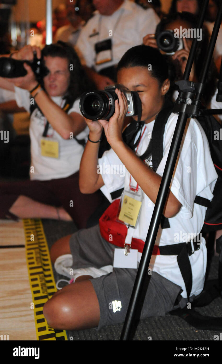 Teryn Reche, of Washington, takes a photo Aug. 21 during the 1st ...