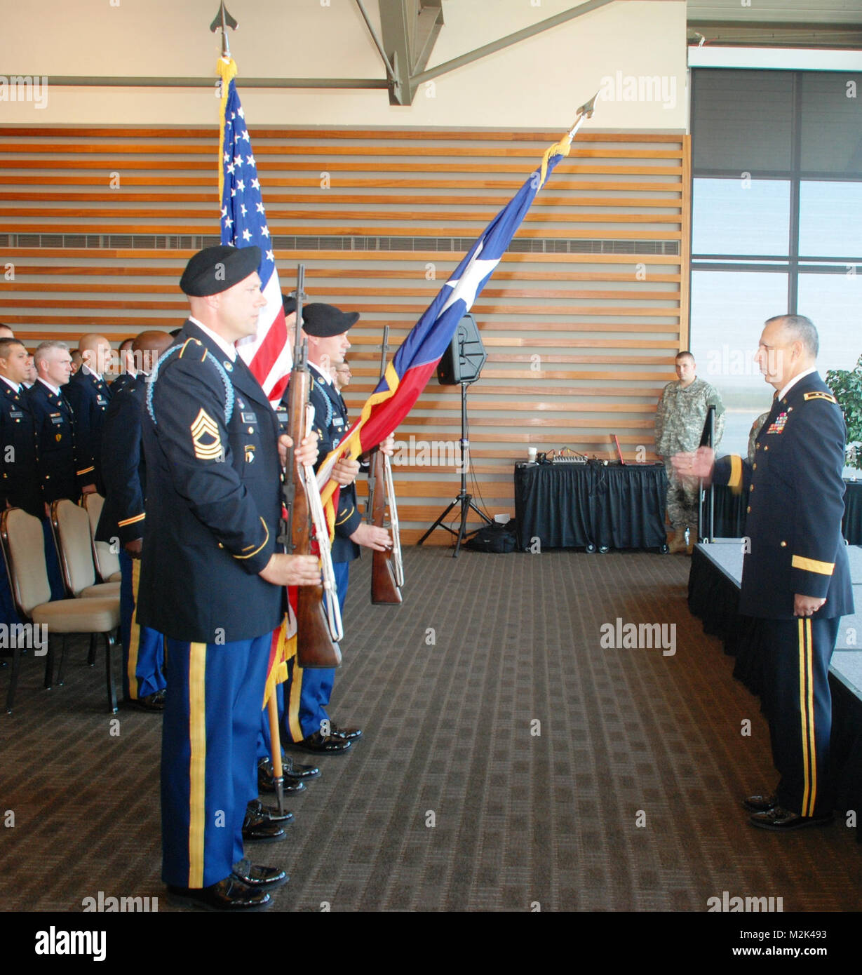 Presentation of the Colors by Texas Military Department Stock Photo - Alamy