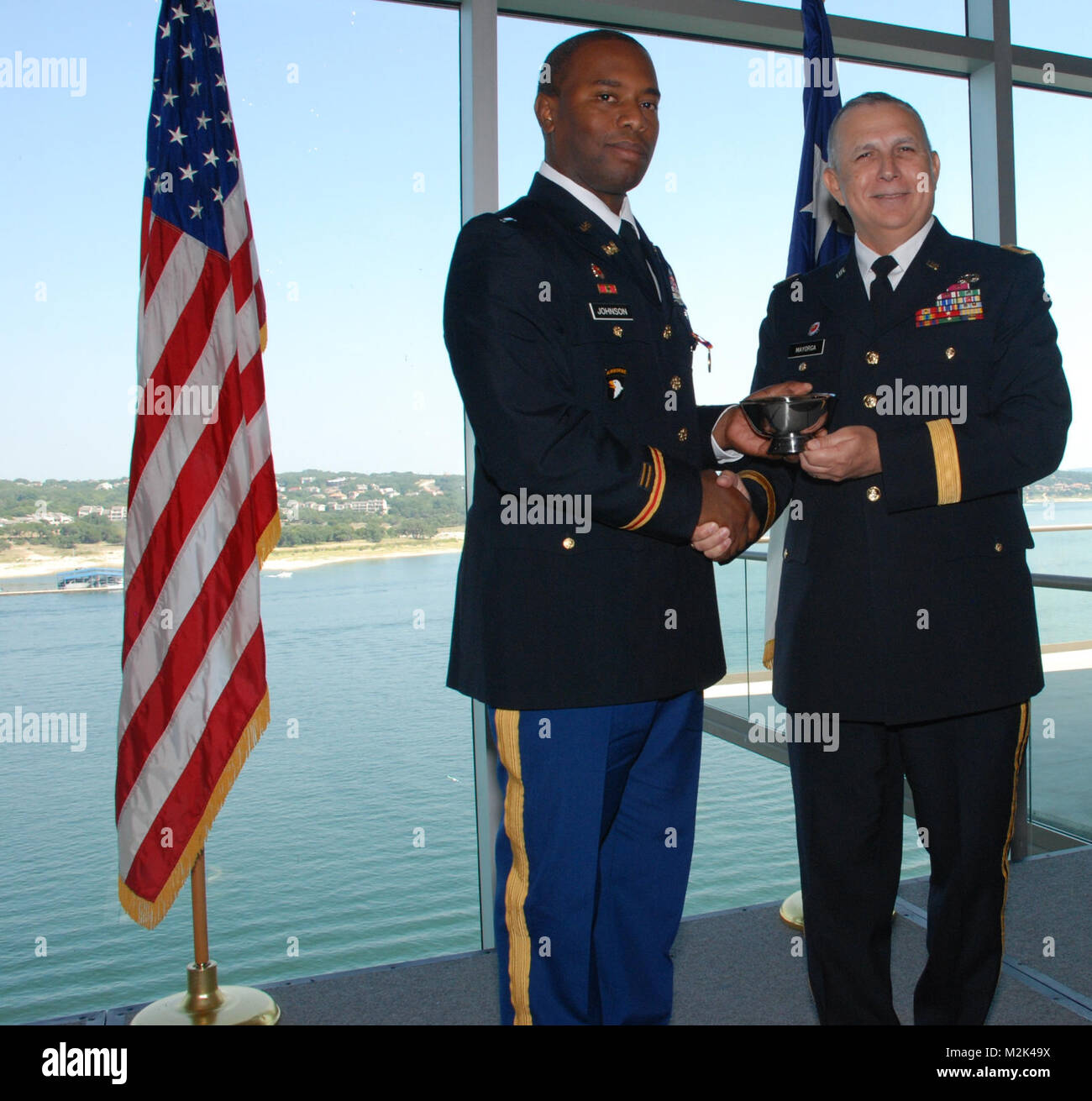 Presentation of the Erikson Trophy by Texas Military Department Stock ...