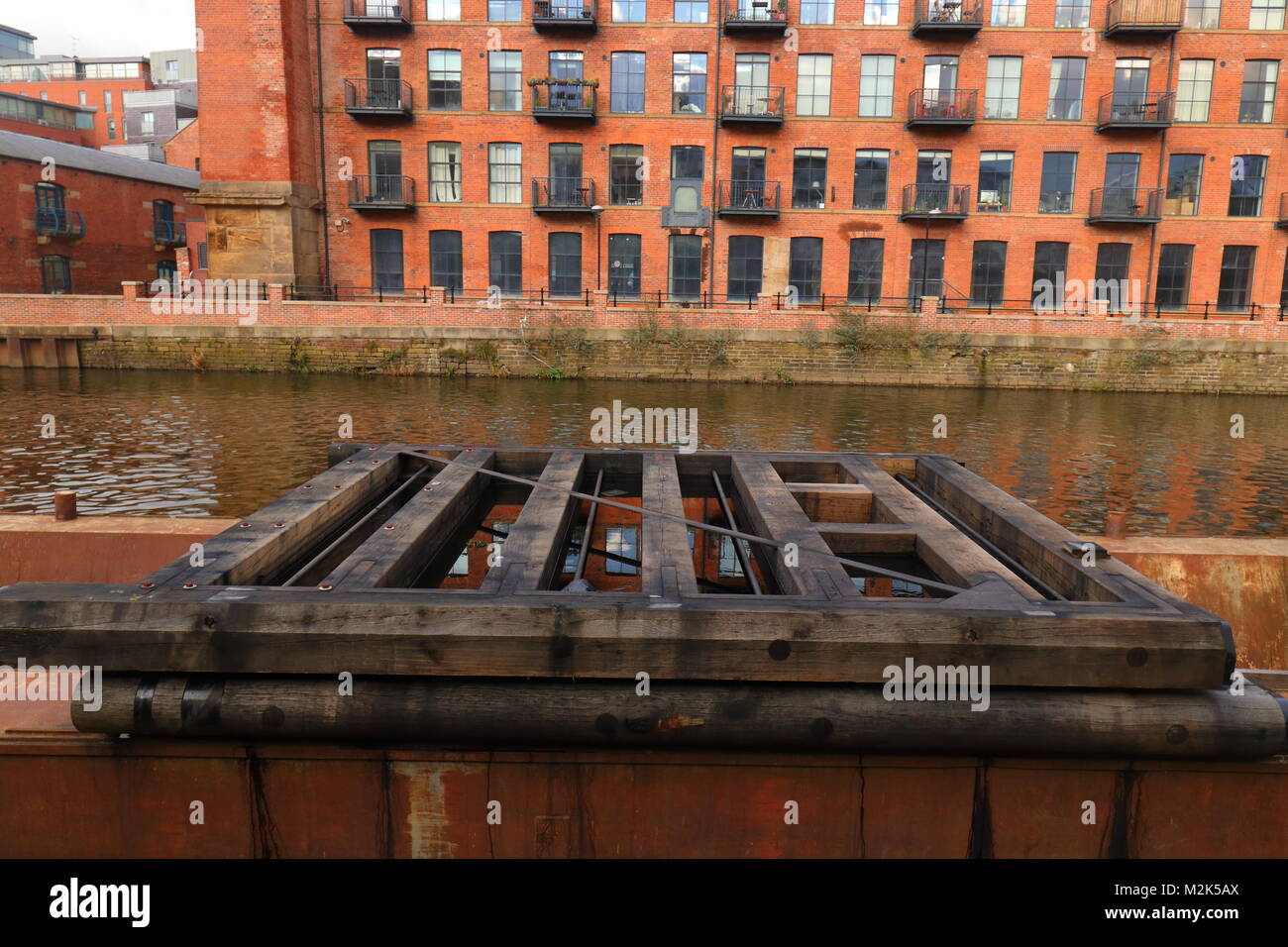 New Lock Gates waiting to be installed in Leeds Stock Photo - Alamy