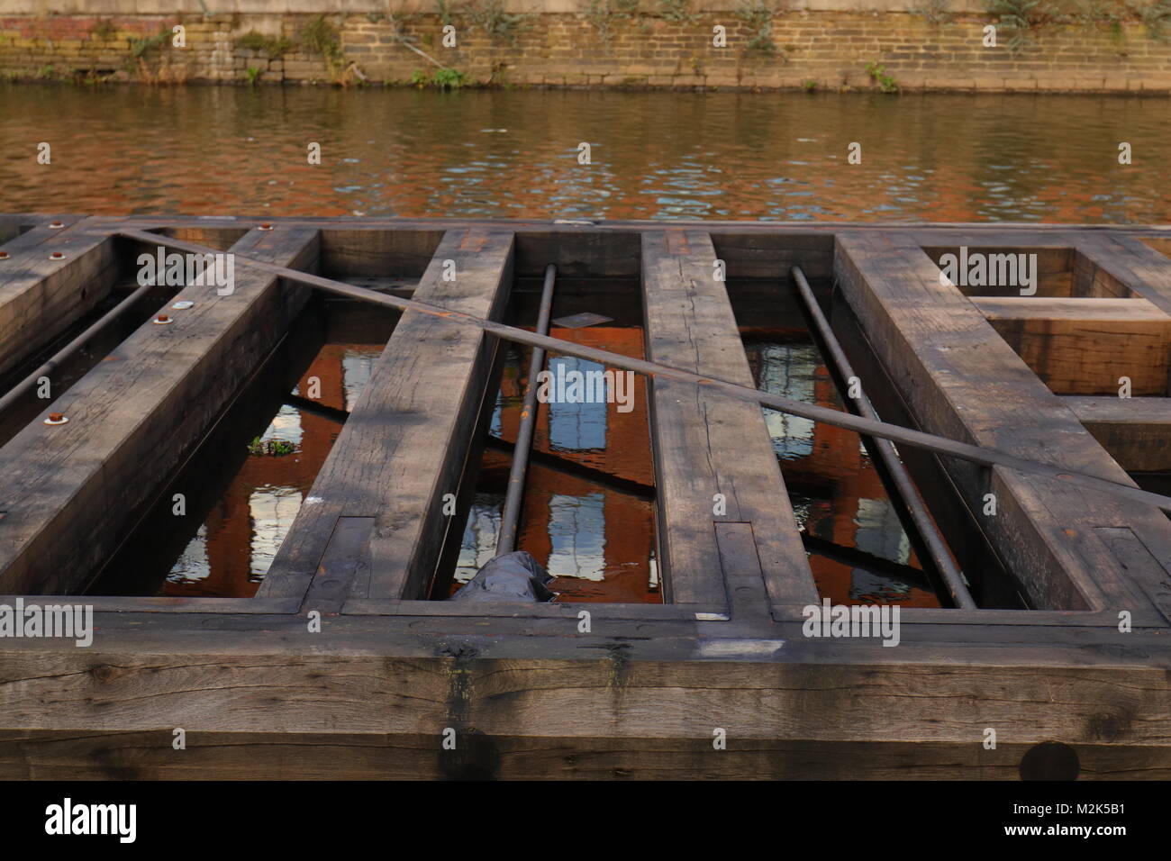 New Lock Gates waiting to be installed in Leeds Stock Photo - Alamy