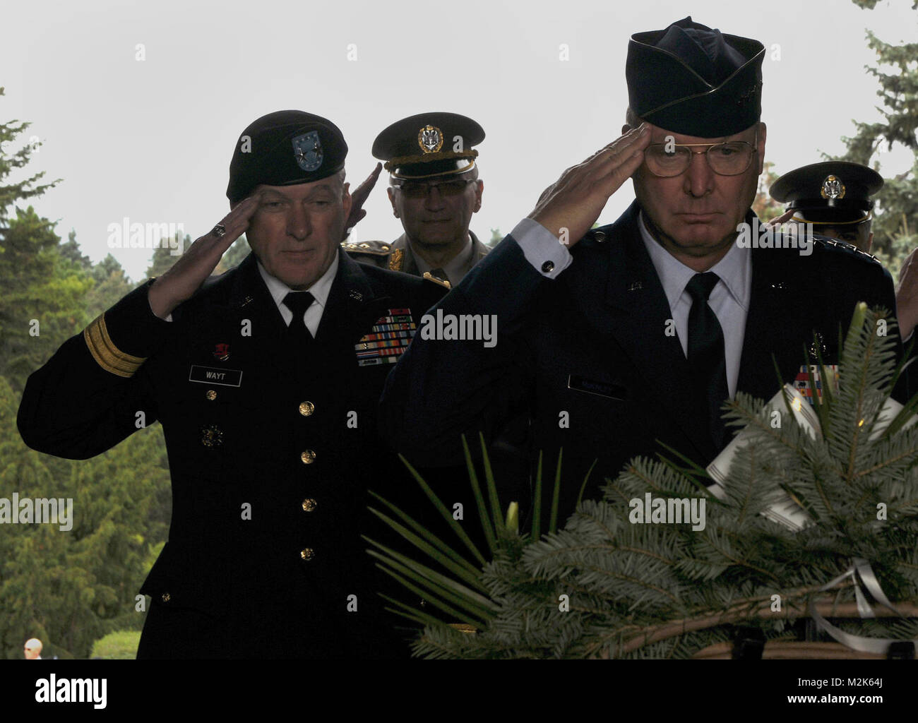 Air Force Gen. Craig McKinley, right, the chief of the National Guard ...