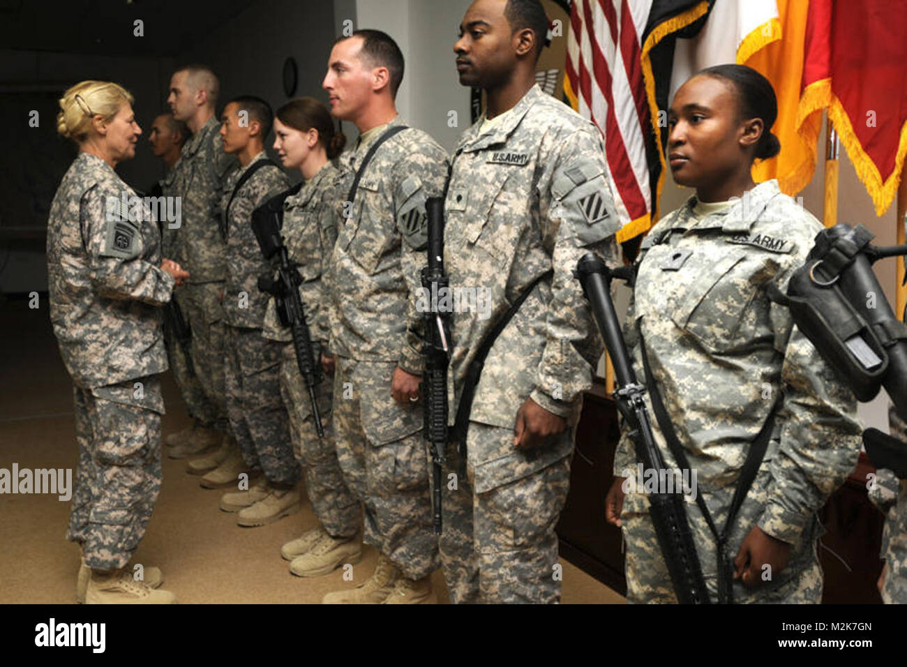 Presenting Coins by 1st Armored Division and Fort Bliss Stock Photo - Alamy
