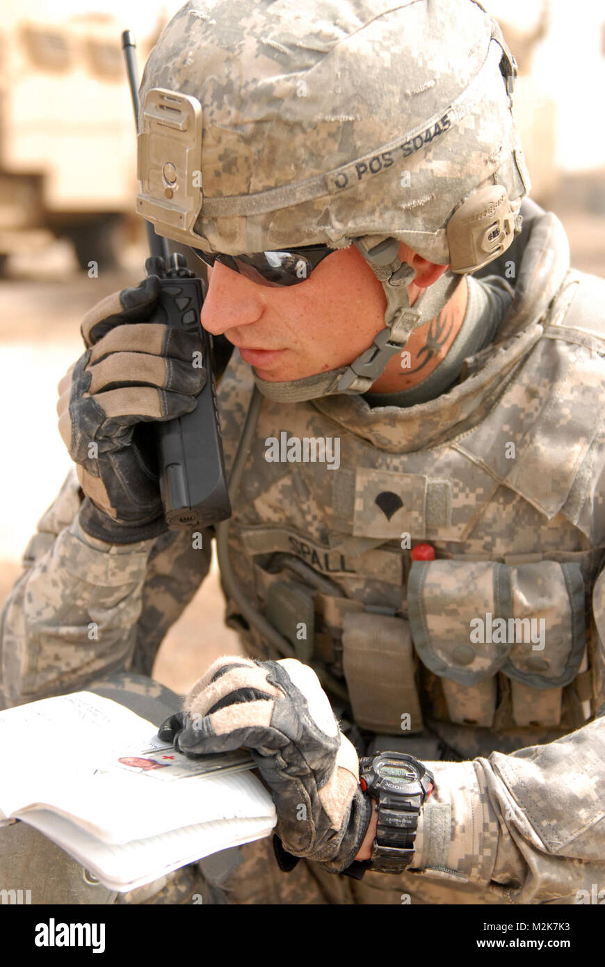 Calling in a 9 line by 1st Armored Division and Fort Bliss Stock Photo ...