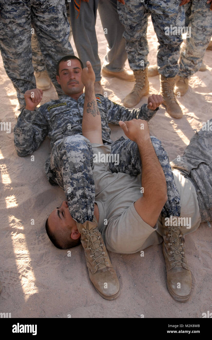 Straight arm bar by 1st Armored Division and Fort Bliss Stock Photo - Alamy