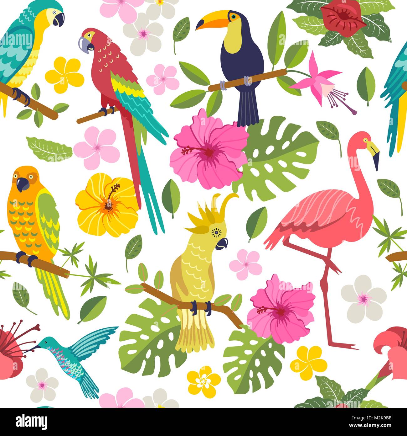 Tropical Birds Clipart Spring