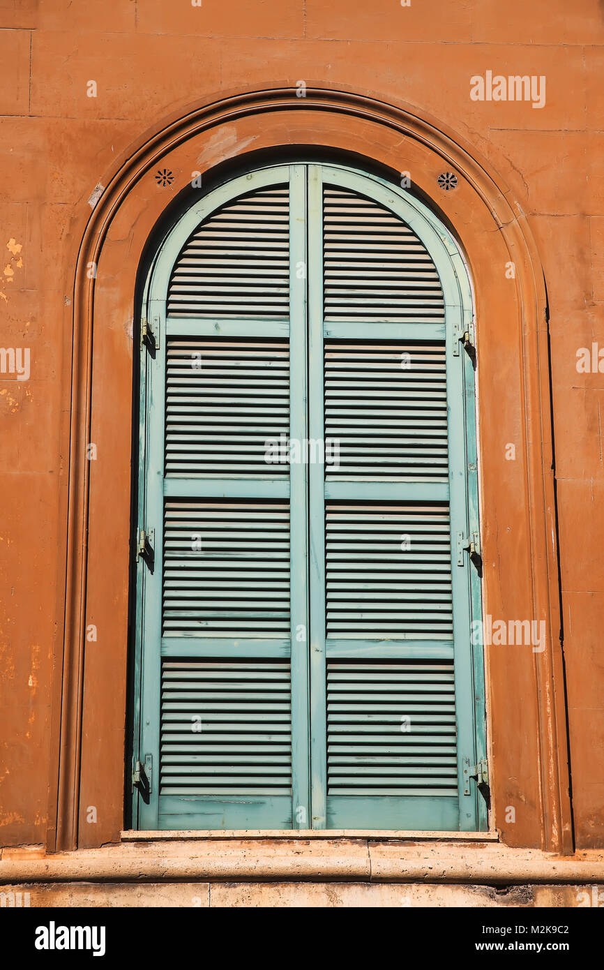 Old window in Rome, Italy Stock Photo - Alamy