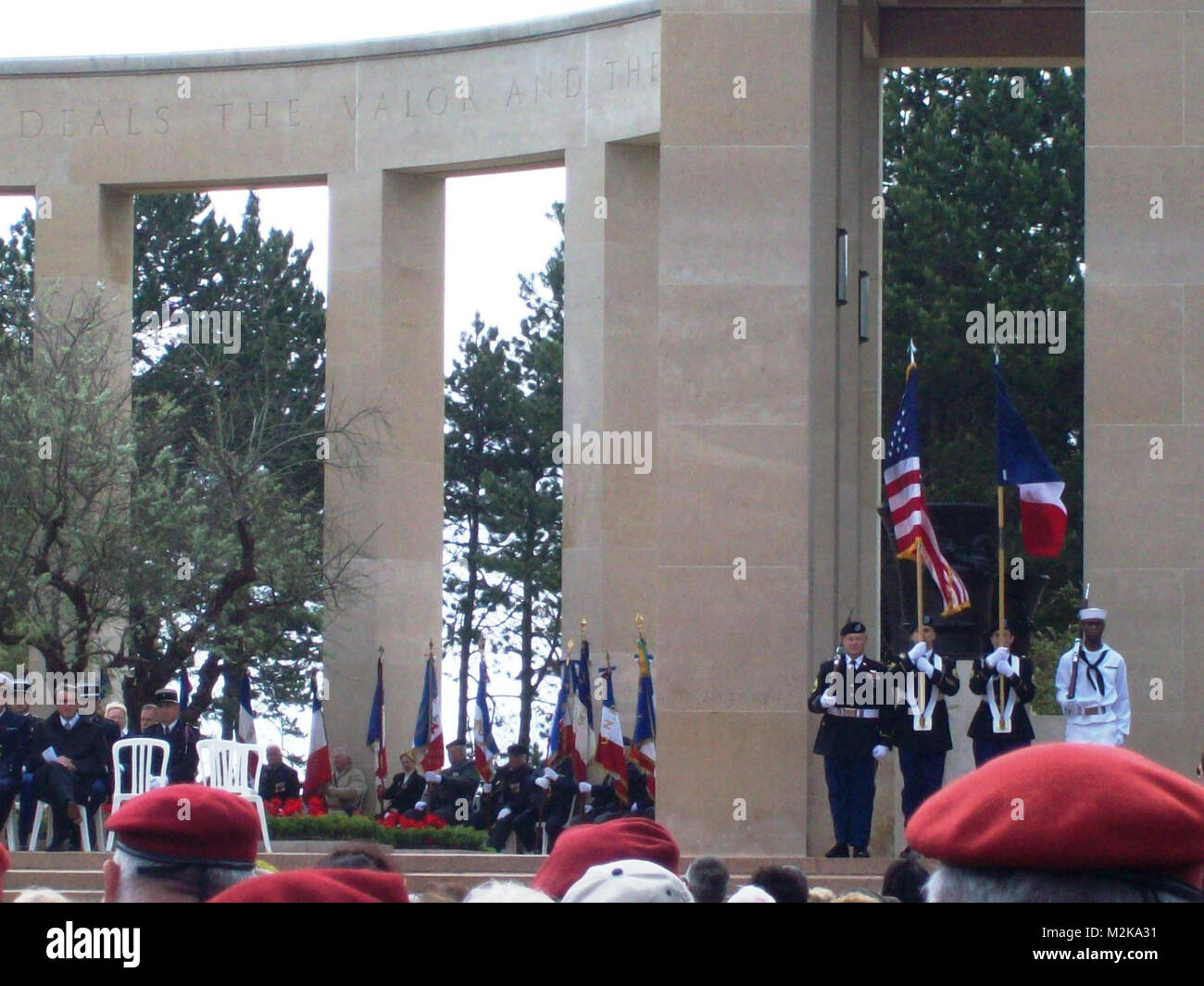 Joint color guard marches in Memorial Day by EUCOM Stock Photo - Alamy
