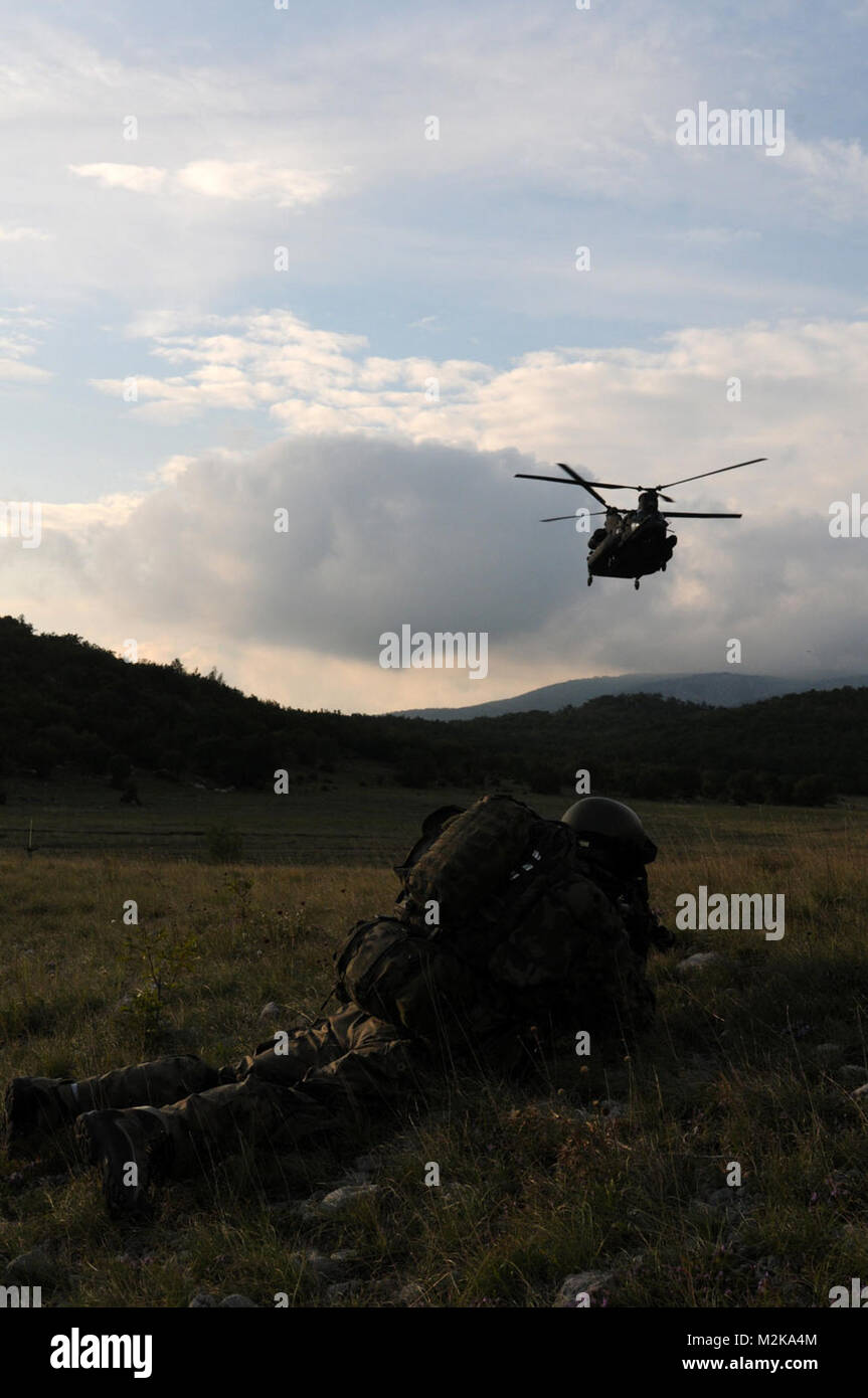 An U.S. Army MH-47 Chinook helicopter, assigned to the 160th Special ...
