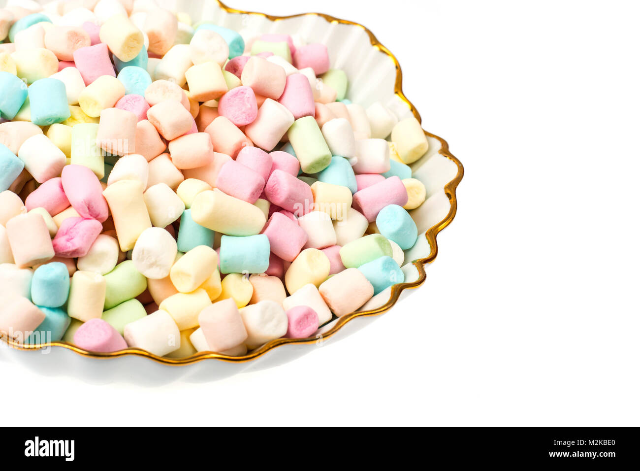 Sweet tasty colored marshmallow mini on white Stock Photo - Alamy