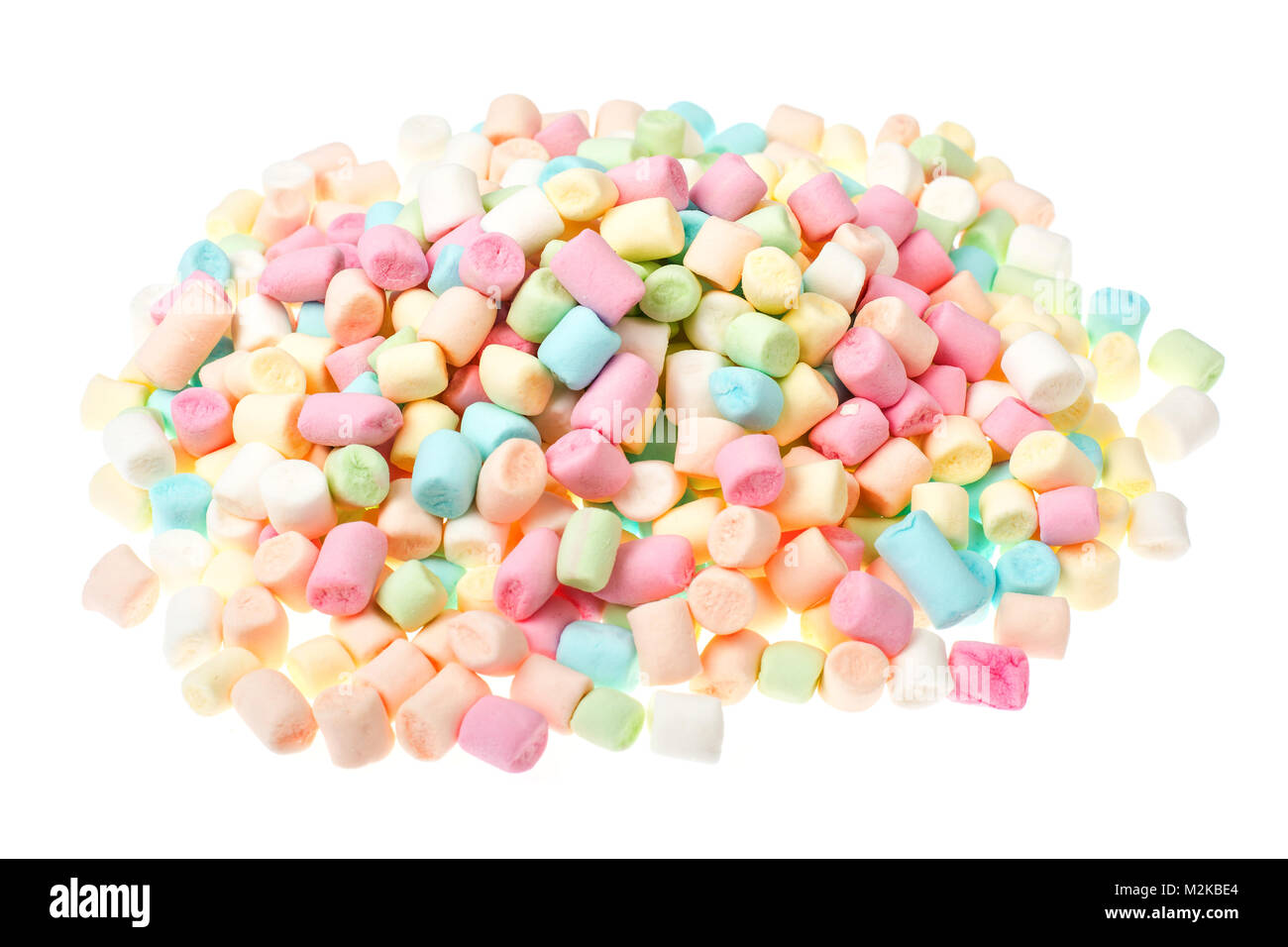 Sweet tasty colored marshmallow mini on white Stock Photo - Alamy
