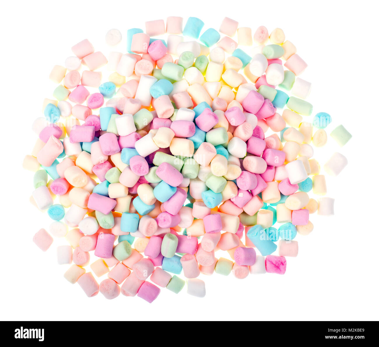 Sweet tasty colored marshmallow mini on white Stock Photo - Alamy
