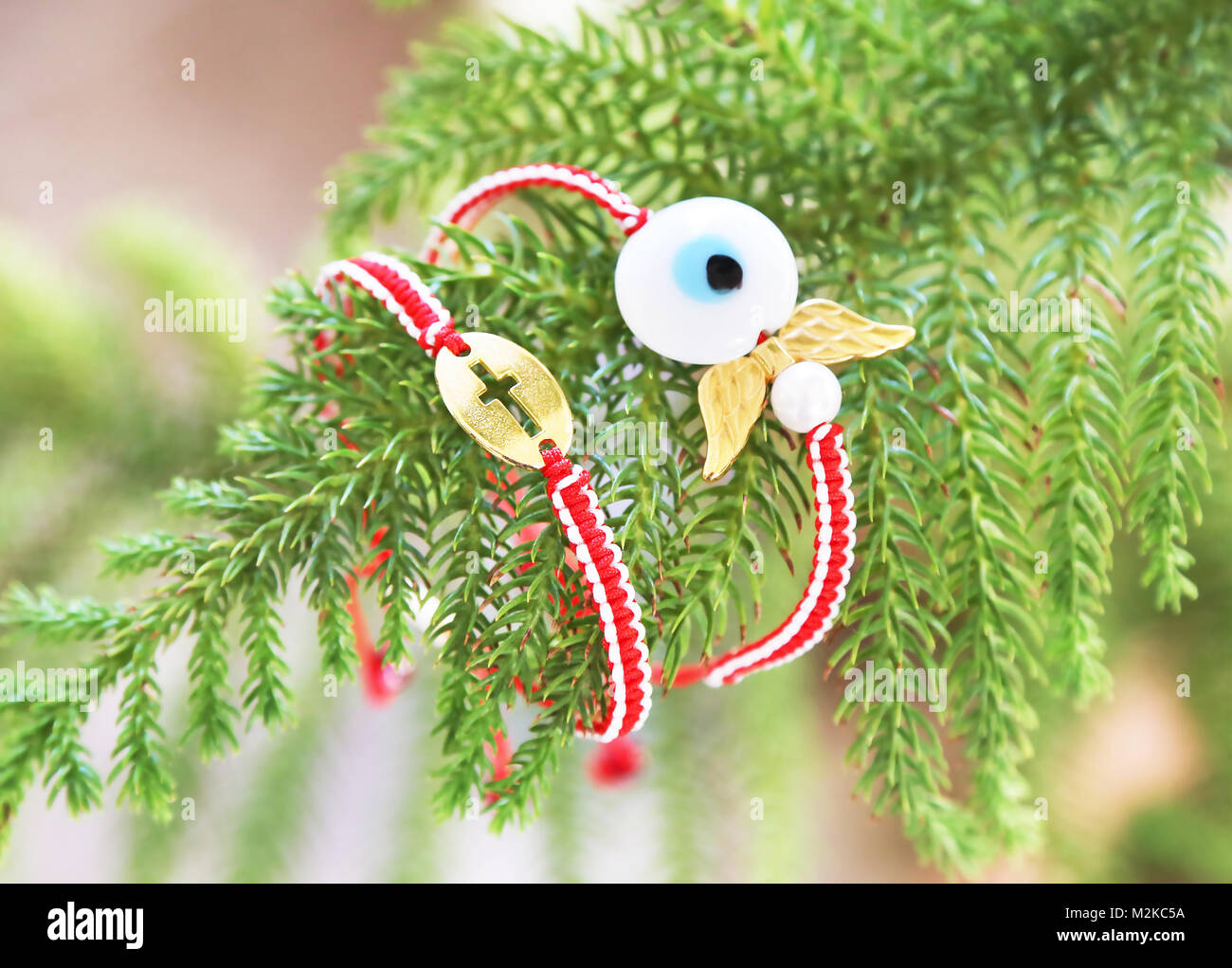 traditional greek March bracelets - greek martis Stock Photo - Alamy