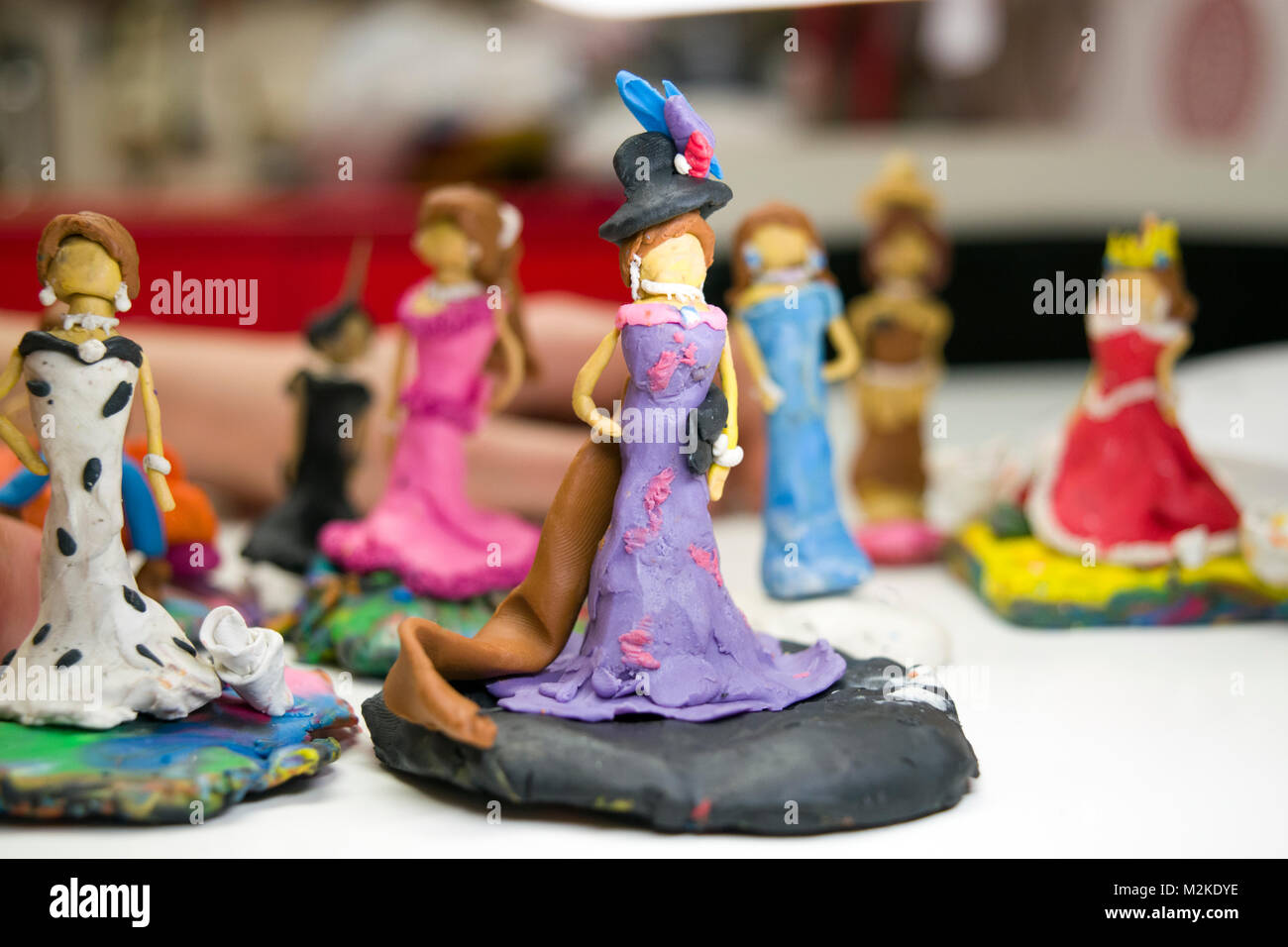 Fashion models made out of colorful soft plasticine Stock Photo - Alamy