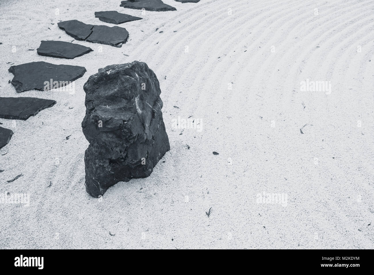 Zen japanese style of stone walkway path in the way of peace and calm ...