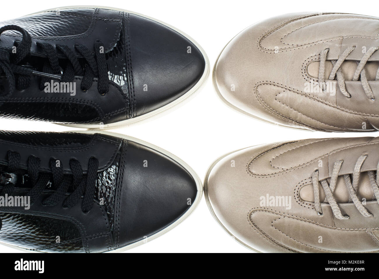 Brown untied shoes hi-res stock photography and images - Alamy