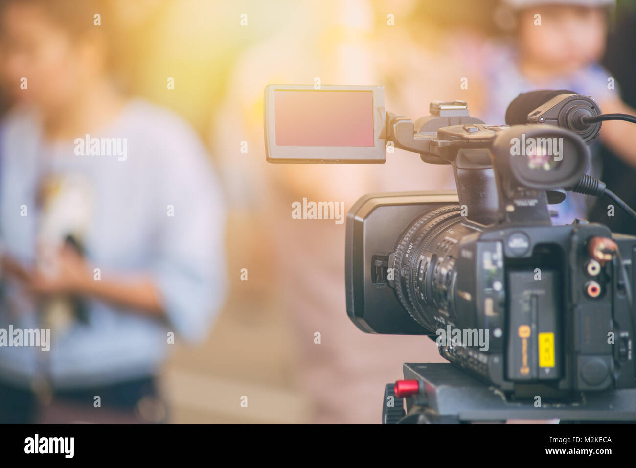 video camera field working recorder commercial production house Stock ...