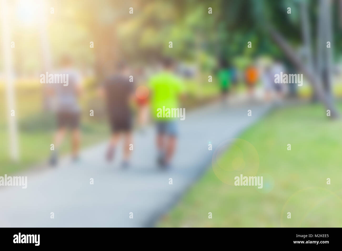 blur healthy people running exercise in the park for sport background ...