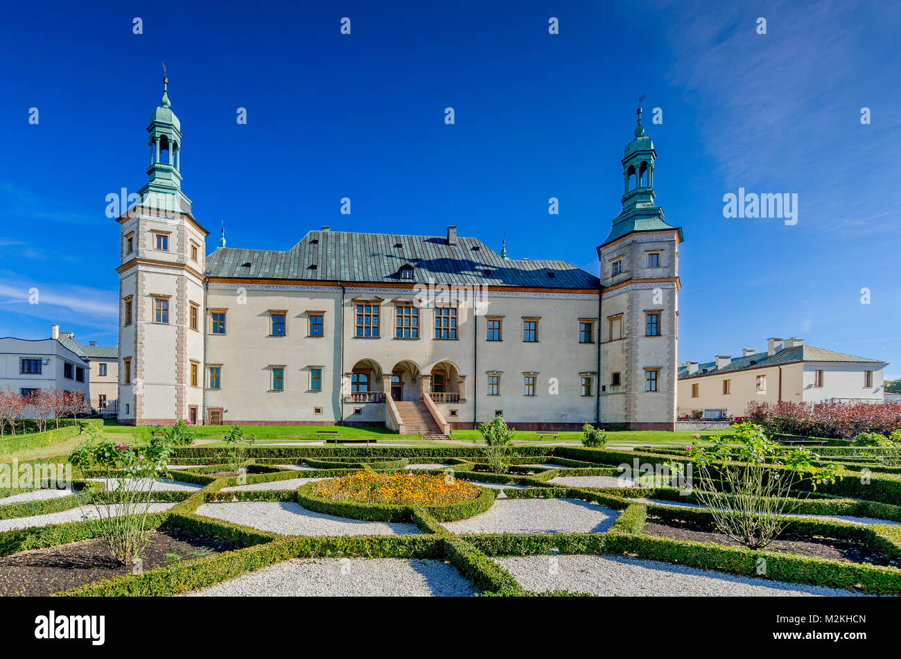 Italian Garden, palace of the Krakow Bishops in Kielce, Lesser Poland ...