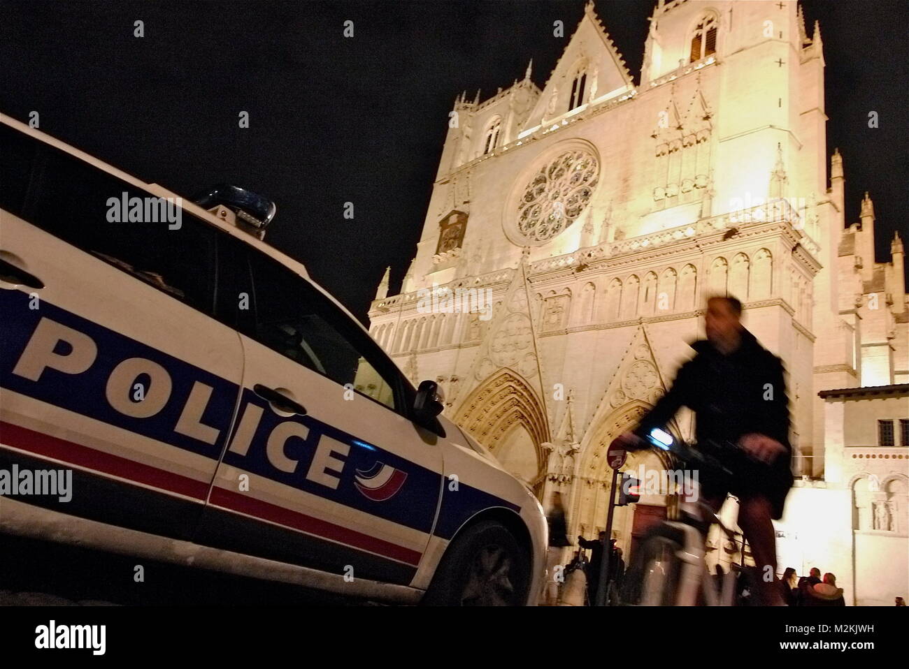 Heavy security disposal to protect Festival of lights in Lyon, France ...