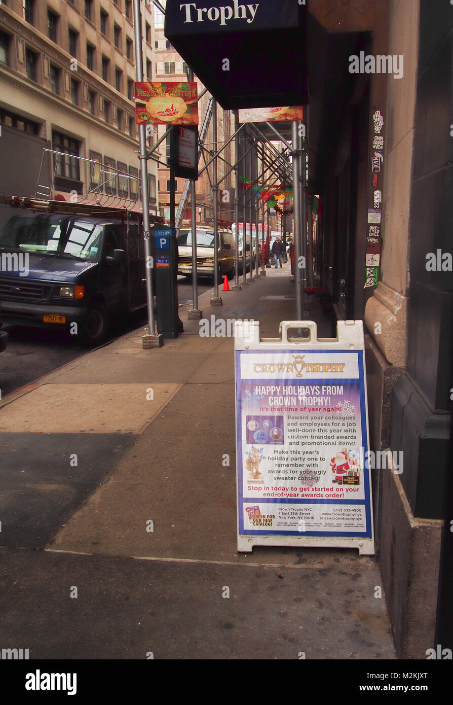 Sidewalk ad advertising advertisement poster hi-res stock photography ...