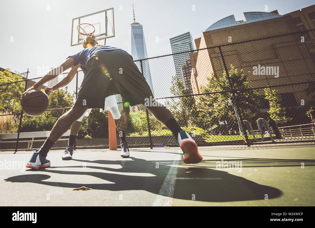Two basketball players hanging around and having fun Stock Photo - Alamy