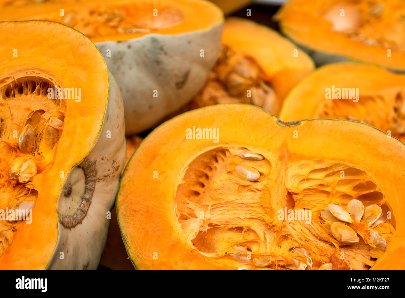 Cut pumpkin food still-life Stock Photo - Alamy