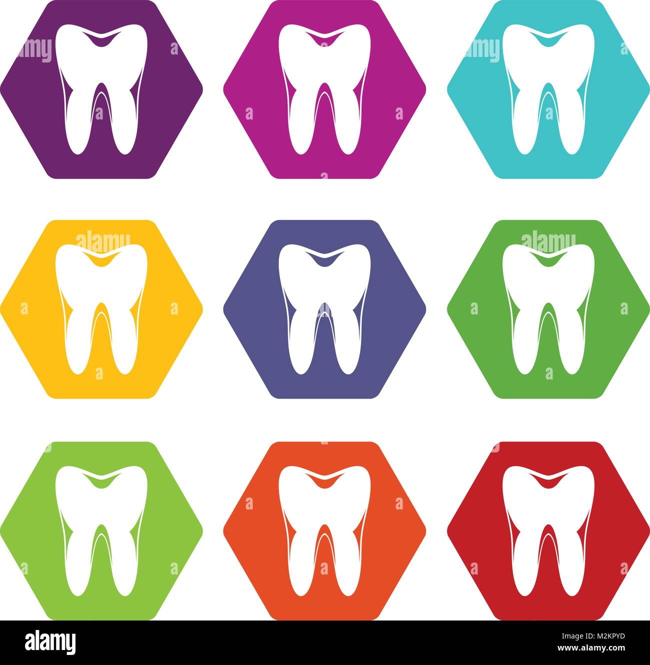 Human tooth icon set color hexahedron Stock Vector Image & Art - Alamy