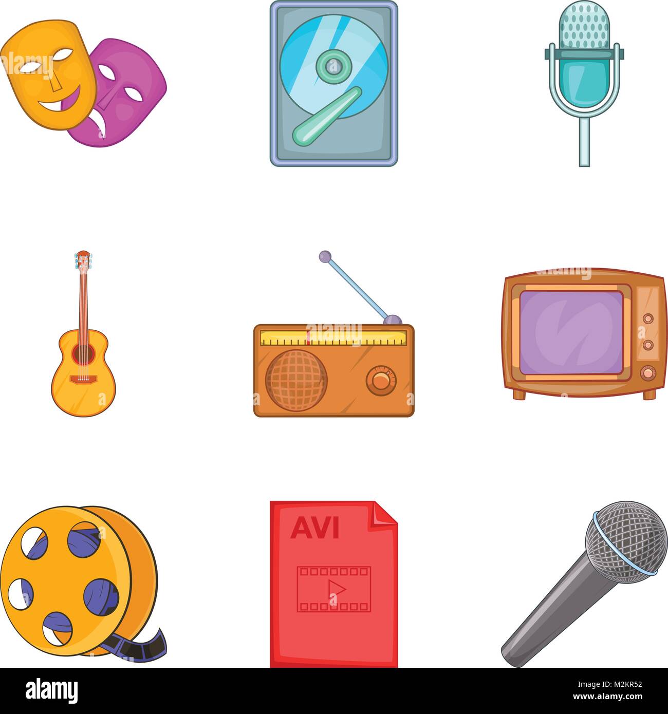 Musical arrangement icons set, cartoon style Stock Vector Image & Art ...