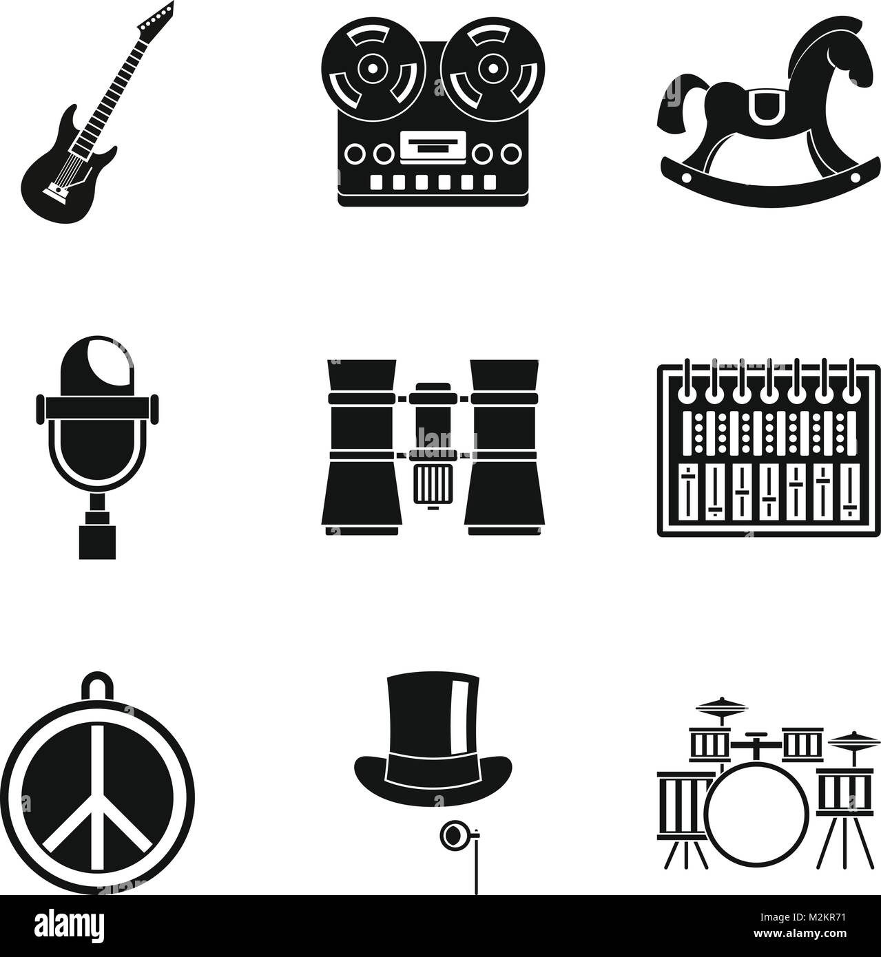 Musical education icons set, simple style Stock Vector Image & Art - Alamy