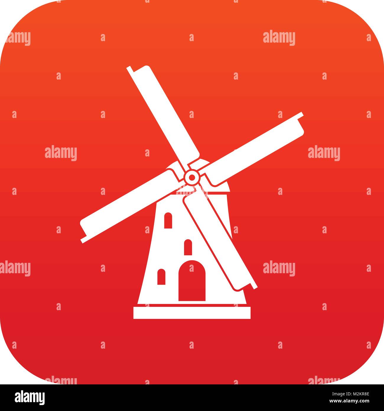 Ancient windmill icon digital red Stock Vector Image & Art - Alamy