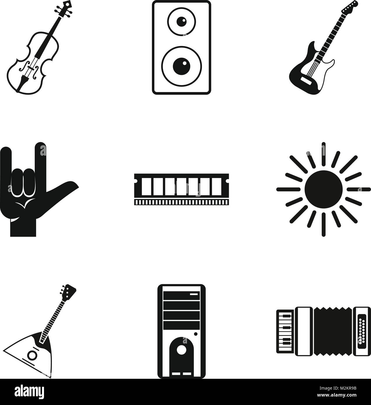 Music festival icons set, simple style Stock Vector Image & Art - Alamy