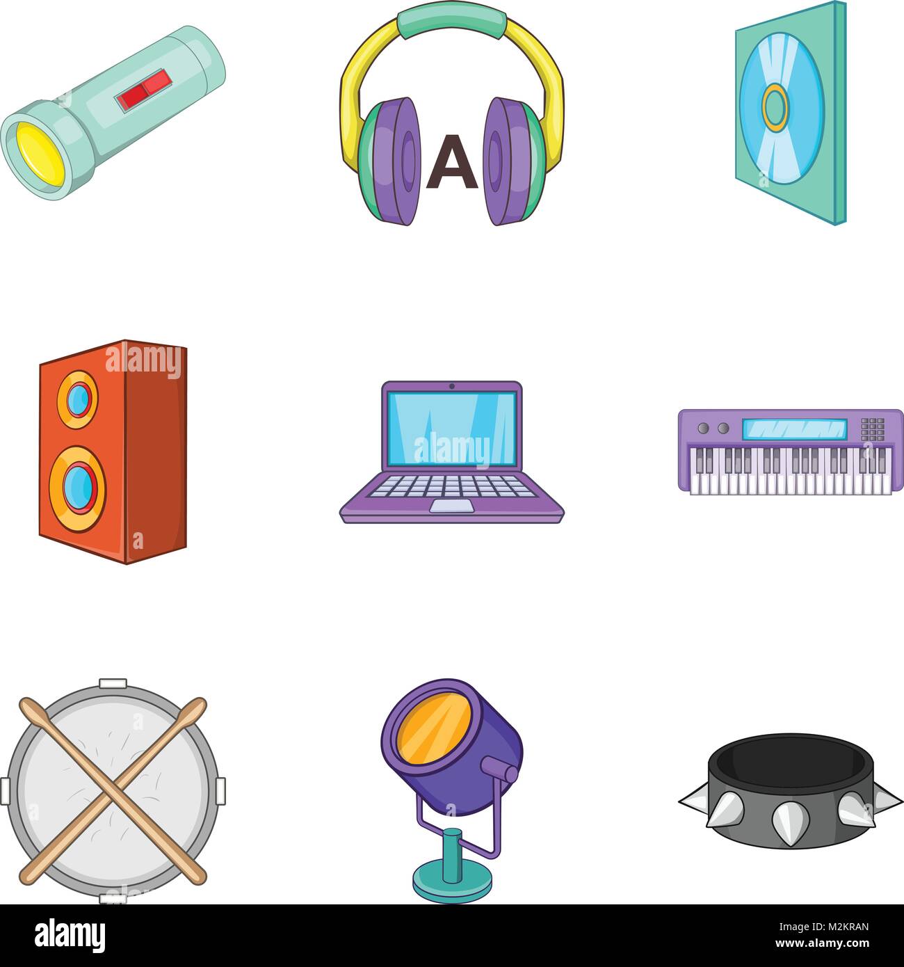 Studio recording icons set, cartoon style Stock Vector Image & Art - Alamy