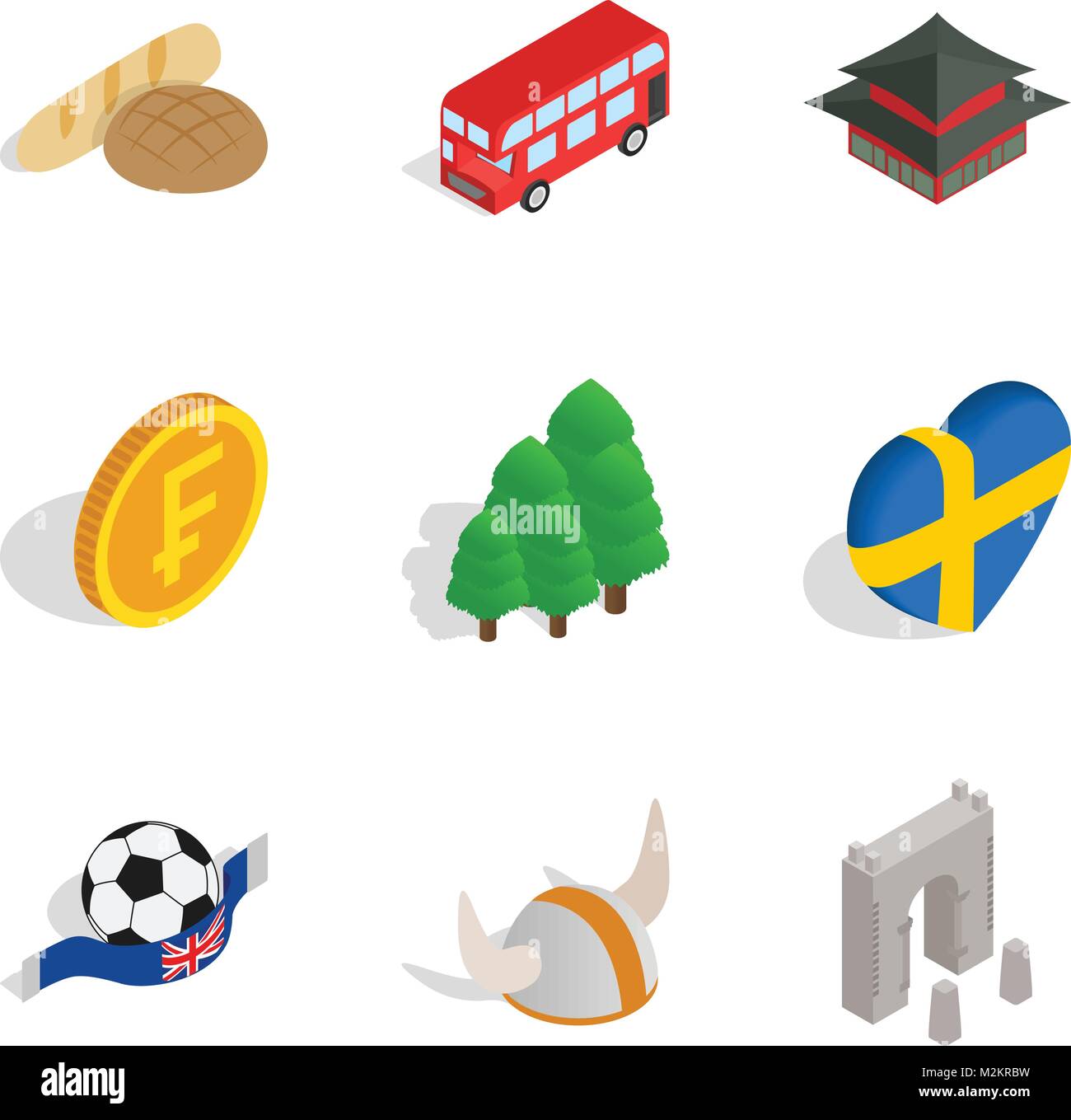 English nation icons set, isometric style Stock Vector Image & Art - Alamy