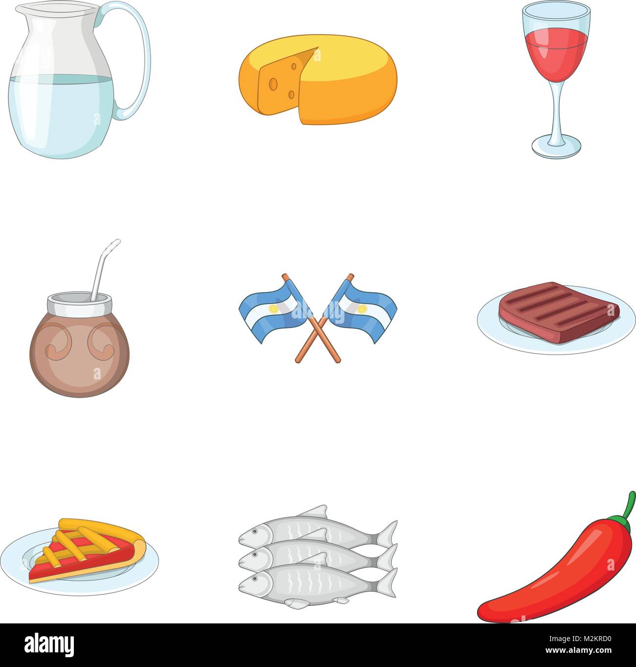 National cuisine icons set, cartoon style Stock Vector Image & Art - Alamy
