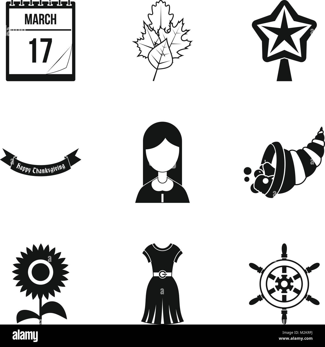 Public holiday icons set, simple style Stock Vector Image & Art - Alamy