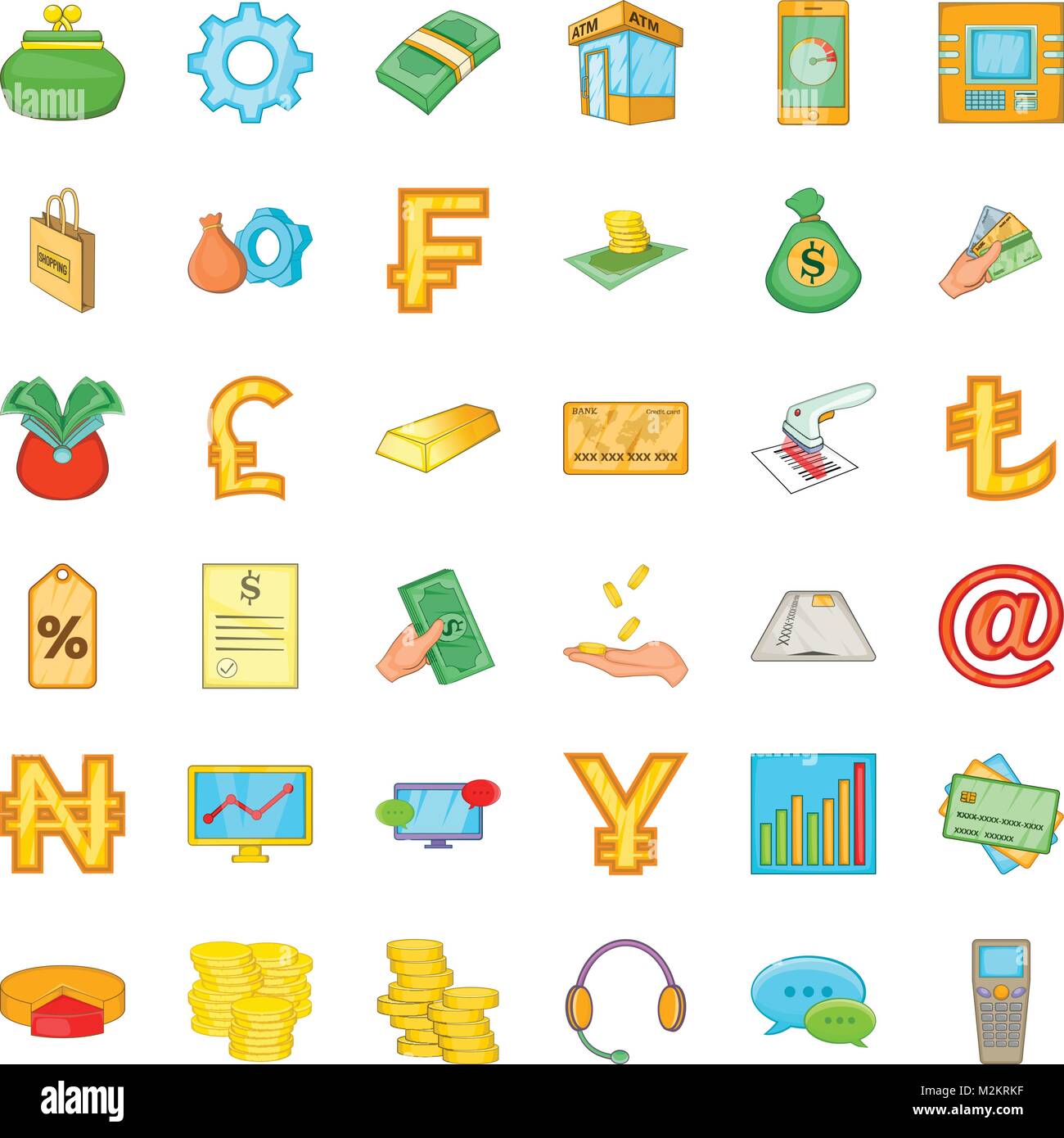 Pay office icons set, cartoon style Stock Vector Image & Art - Alamy