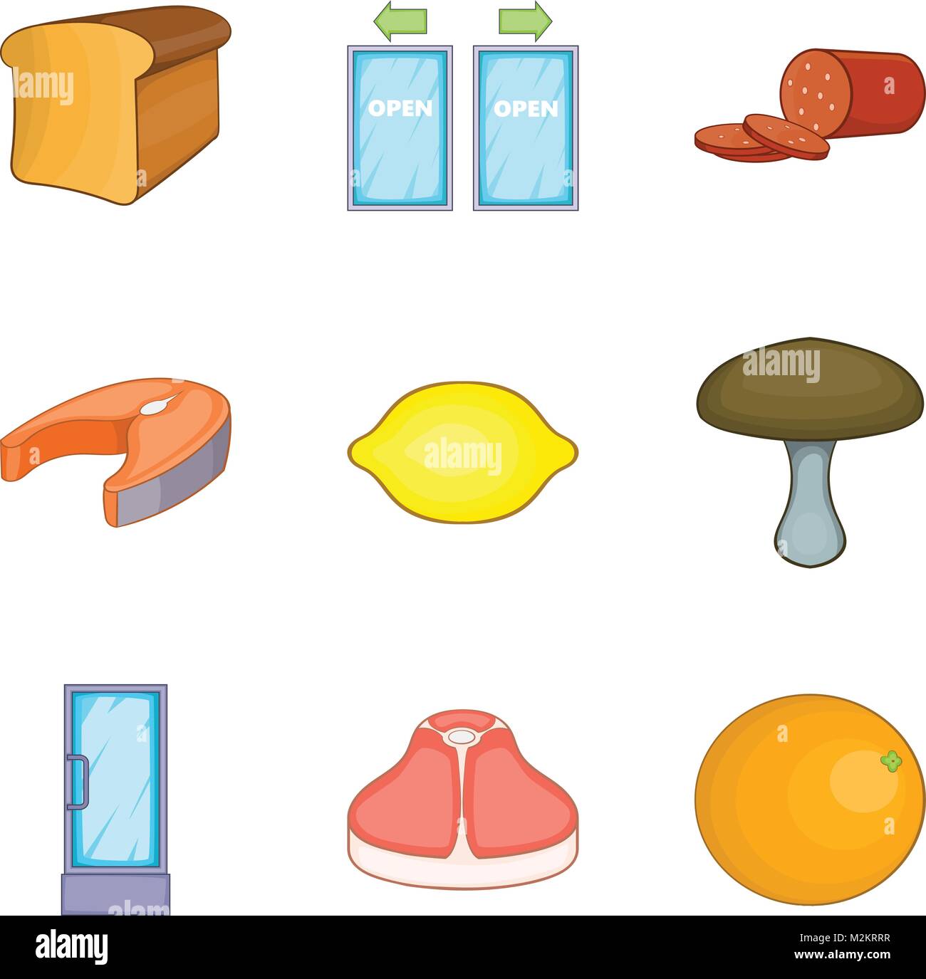 Natural eat icons set, cartoon style Stock Vector Image & Art - Alamy