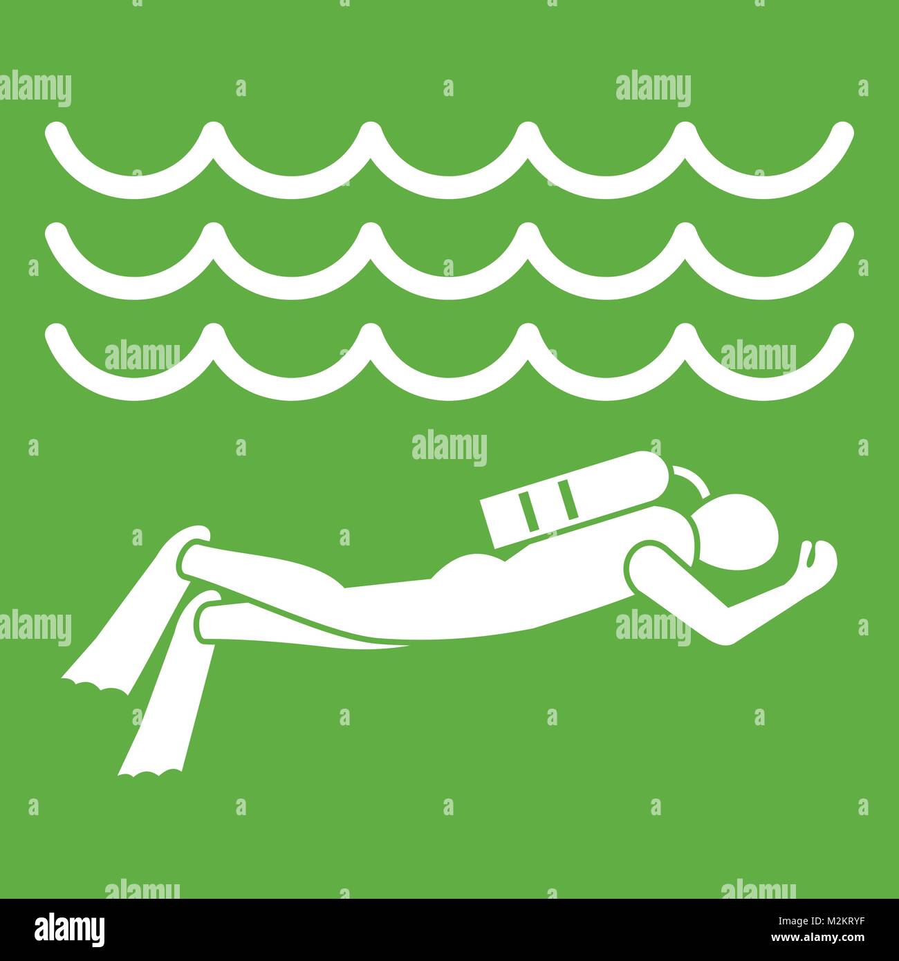 Scuba diver man in diving suit icon green Stock Vector Image & Art - Alamy