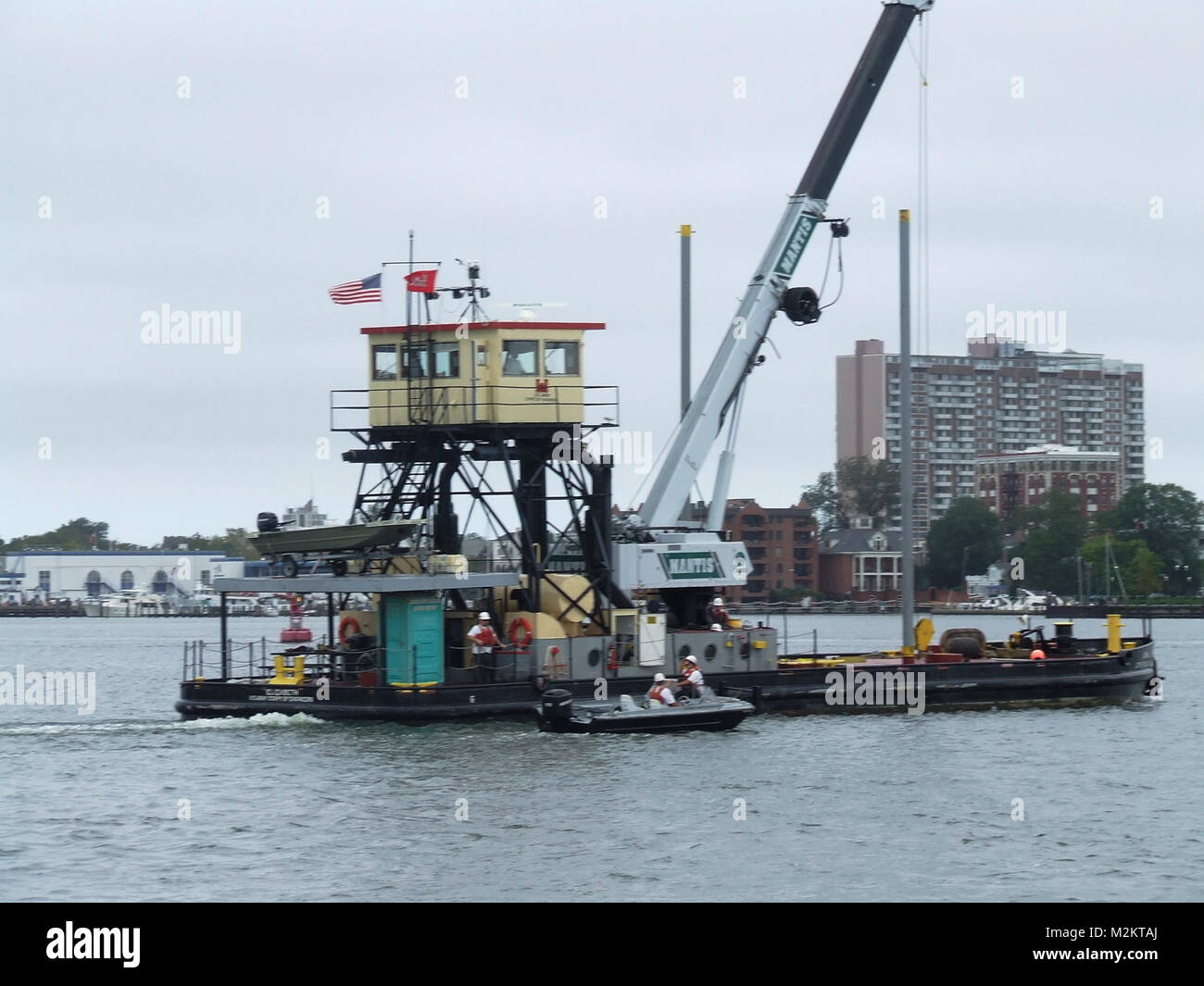 The crew of the Norfolk District Derrick Vessel Elizabeth head home ...