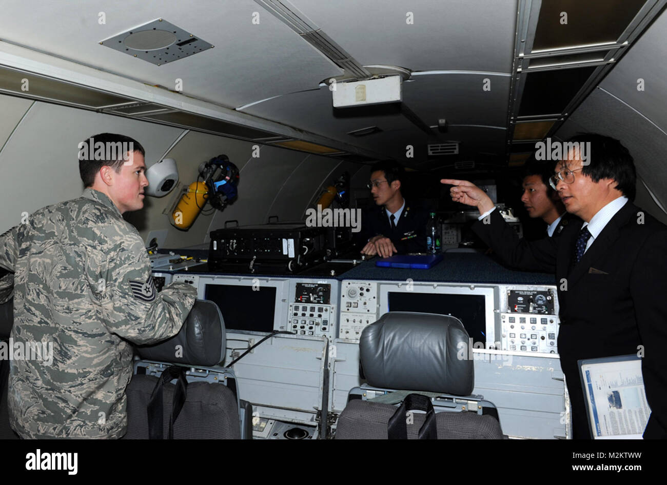 Japan Air Self-Defense Force cadets cadets received briefings on the E-3 Sentry by #PACOM Stock ...