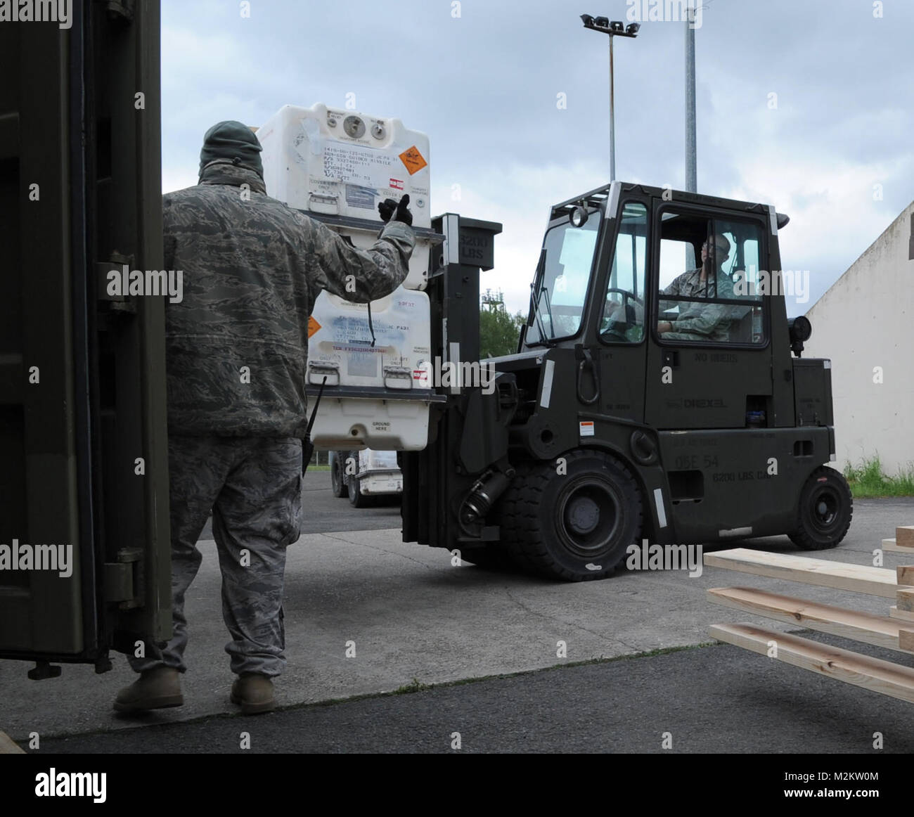 U.S. Air Force Staff Sgt. James Wylie, 86th Munitions Squadron storage ...