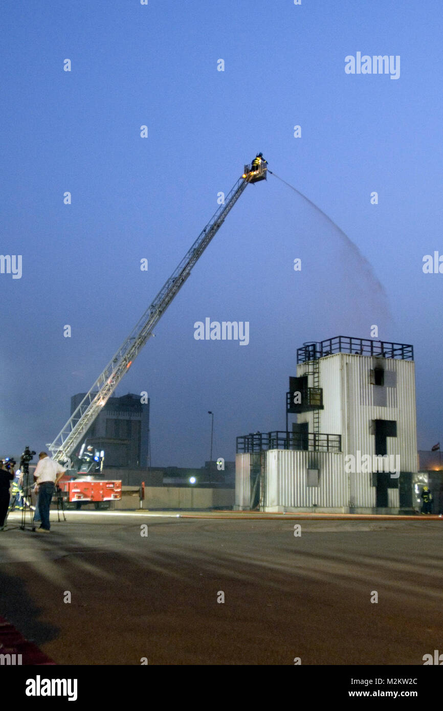 Iraqi Fire Fighter Demonstration Set by Oklahoma National Guard Stock ...