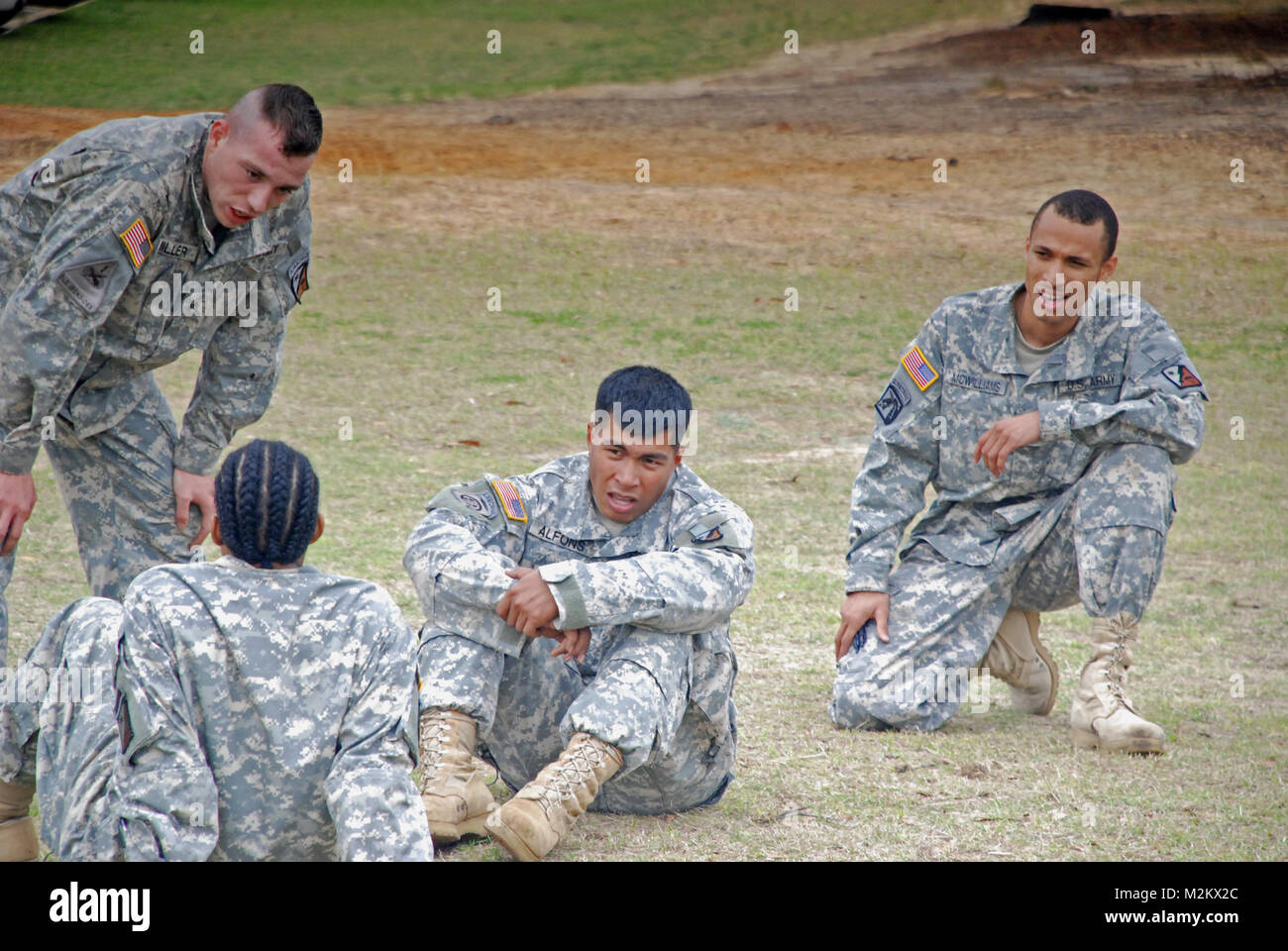 Exhausted NCOs by 82nd Sustainment Brigade Stock Photo - Alamy