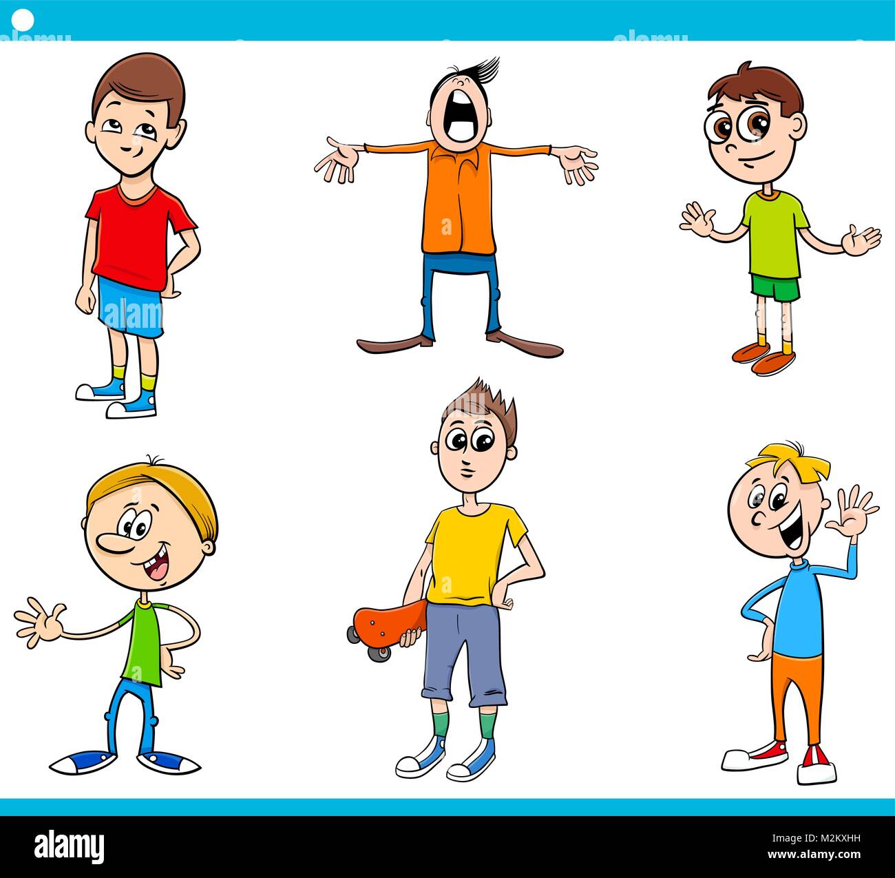 Waving hand teenager boy Stock Vector Images - Alamy