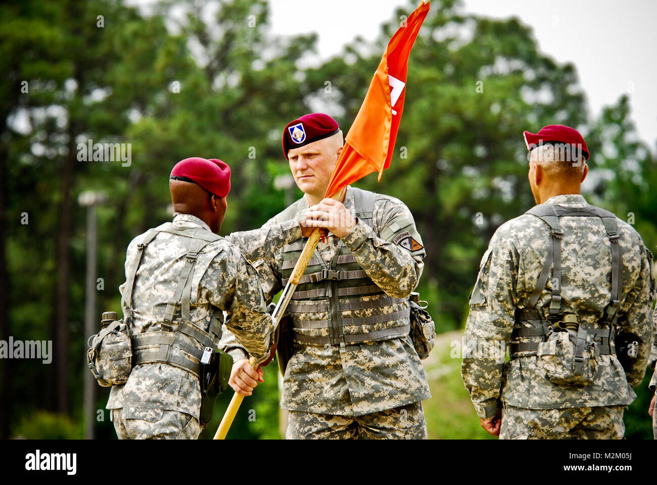 Passing the Guidon by 82nd Sustainment Brigade Stock Photo - Alamy