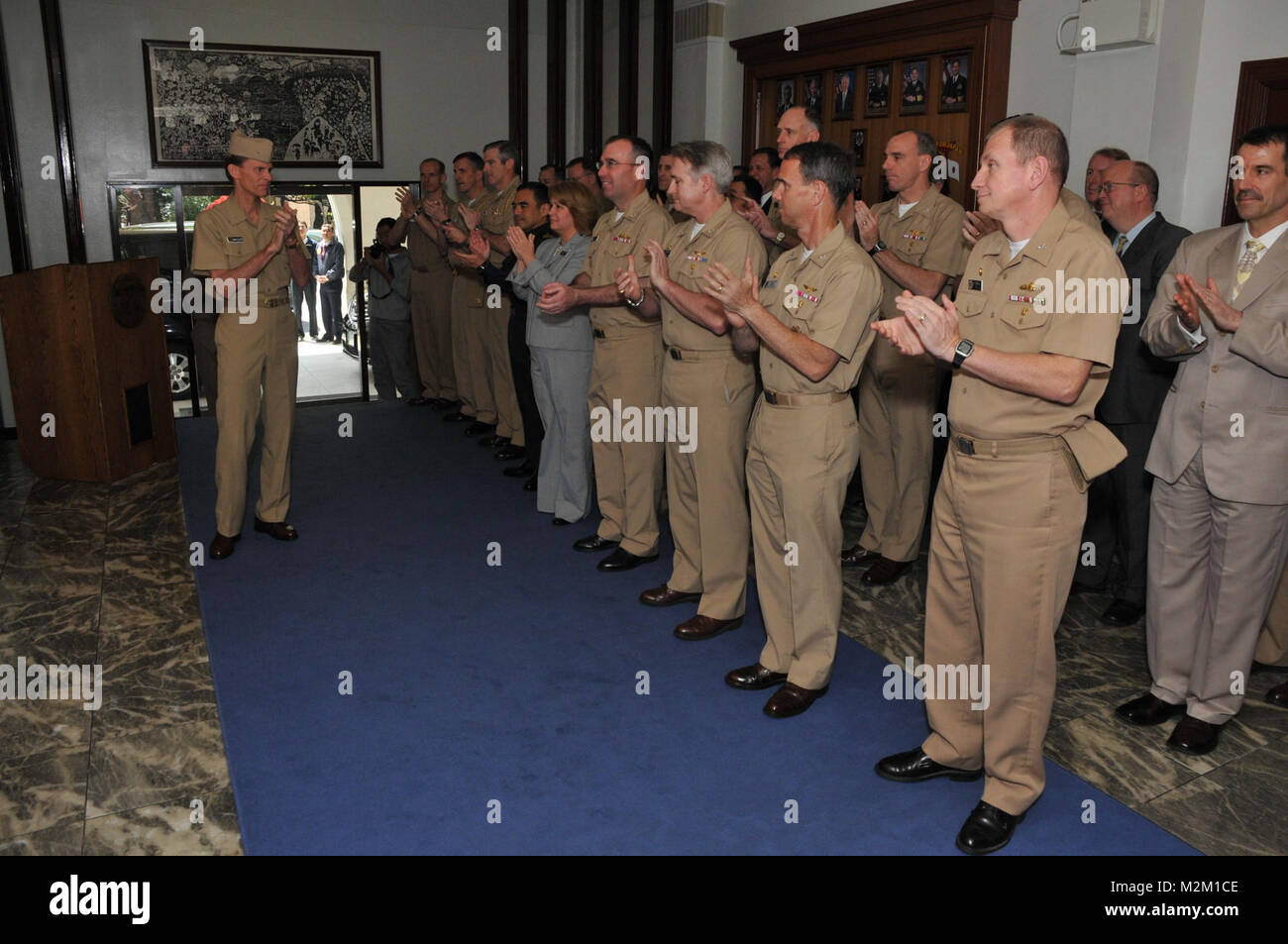 Rear Adm. Dan Cloyd relieved Rear Adm. Richard Wren as Commander, U.S ...